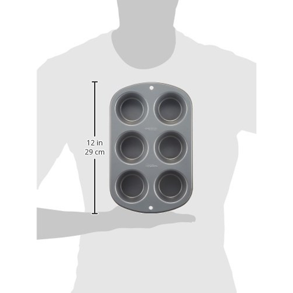 Wilton Recipe Right Muffin Pan, For great Muffins, Cupcakes, Breakfast Potato Egg Cups and so Much More, 6-cups