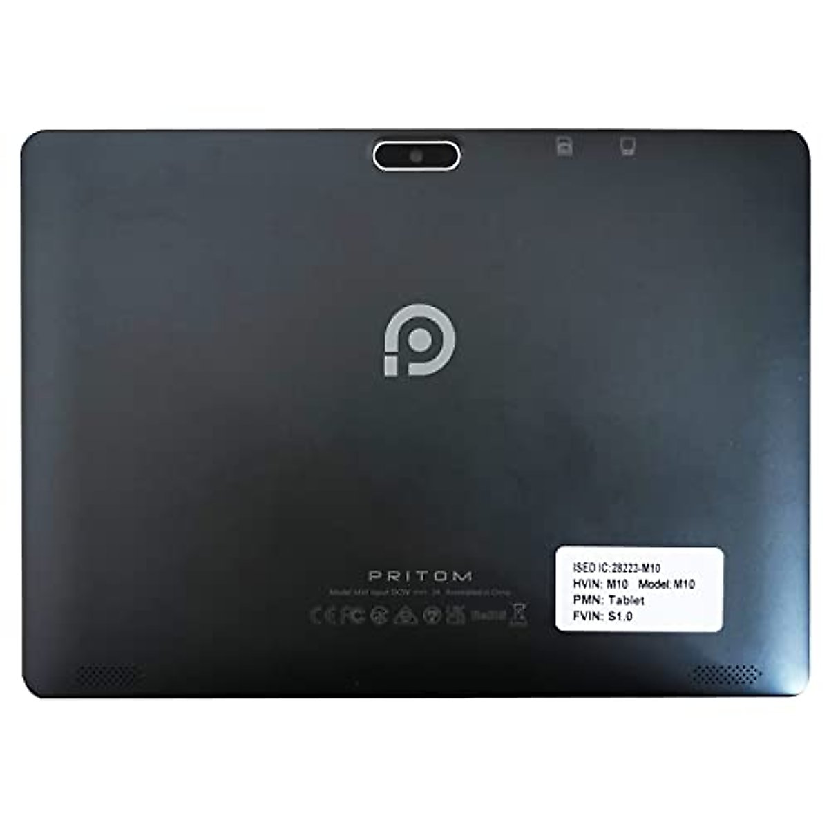 PRITOM 10'' Tablet Android 10 Phone Tablet with SIM Slot, 64GB Quad Core, IPS Touchscreen, 8MP Rear Camera WiFi GPS Bluetooth USB C, Support 3G Phone Call, Black