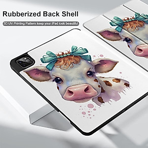 MEEgoodo Case for iPad Pro 12.9 Case M2 6th/5th/4th/3rd Generation 2022 2021 2020 2018, Protective Tablet Cover with Soft Back Shell for Kids, Baby Owl