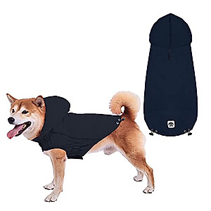 Waterproof Raincoat, Waterproof Dog Raincoat with Reflective Strip, Dog Zip Raincoat with Reflective Buttons, Waterproof Dog Raincoat Jacket for Size XS to XXXL Available Yellow Red Navy Blue