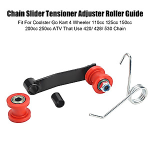 Chain Slider Tensioner Adjuster Roller Guide Fit For Coolster Go Kart 4 Wheeler 110cc 125cc 150cc 200cc 250cc ATV That Use 420/428/ 530 Chain