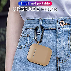 ZALU Upgrade Compatible for AirPods Case with Keychain [Front LED Visible] Premium Silicone Cover Skin for AirPods Charging Case 2 (Milk Tea)