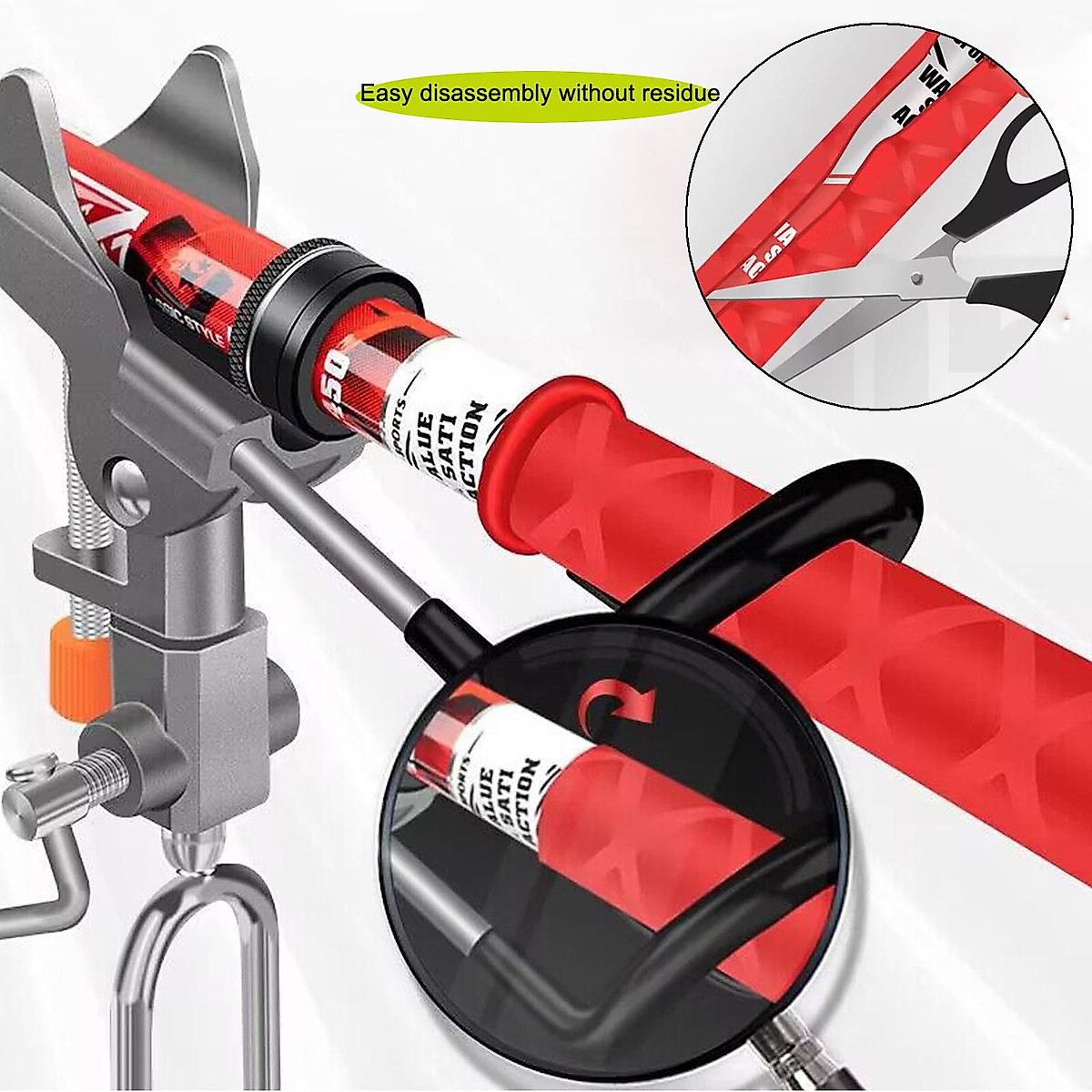 Aventik X-Tube Heat Shrink Wrap Tubing for Fishing Rod Grips with Non Slip Waterproof and Insulation 40 Inch Lengths Durable(Black-30mm)