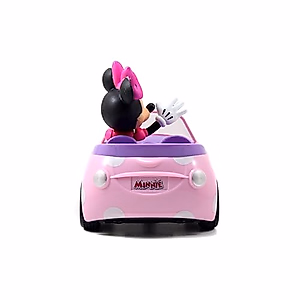 Disney Junior Minnie Mouse Roadster RC Car with Polka Dots, 27 MHz, Pink with White Polka Dots, Standard (97161)