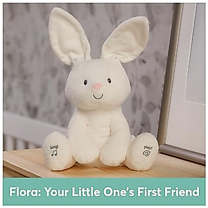 GUND Baby Flora The Bunny Animated Plush, Singing Stuffed Animal Toy for Ages 0 and Up, Cream, 12" (Styles May Vary)