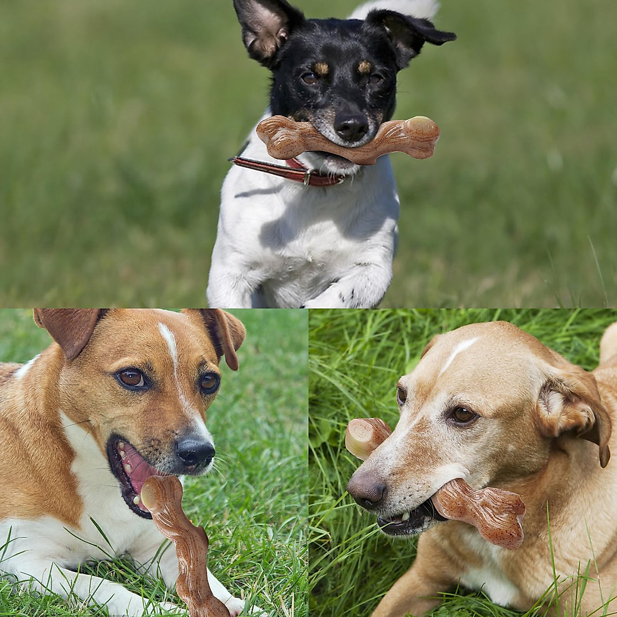 Liangmall Dog Chew Toys for Aggressive Chewers, Nylon Tough Dog Toy with Real Beef Flavored, Indestructible Dog Toys for Medium/Large Breeds