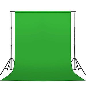 LOMTAP Background Stand Heavy Duty 6.5x10ft/ 2x3m Backdrop Support System Photography Photo Video Studio Kit with Carrying Bag for Adjustable Height and Width Shooting Photo Studio
