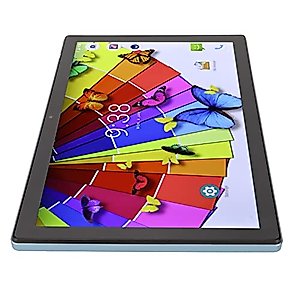 10.1in Tablet, 2.0 GHz Octa Core Blue Type C Rechargeable Gaming Tablet for Entertainment (US Plug)