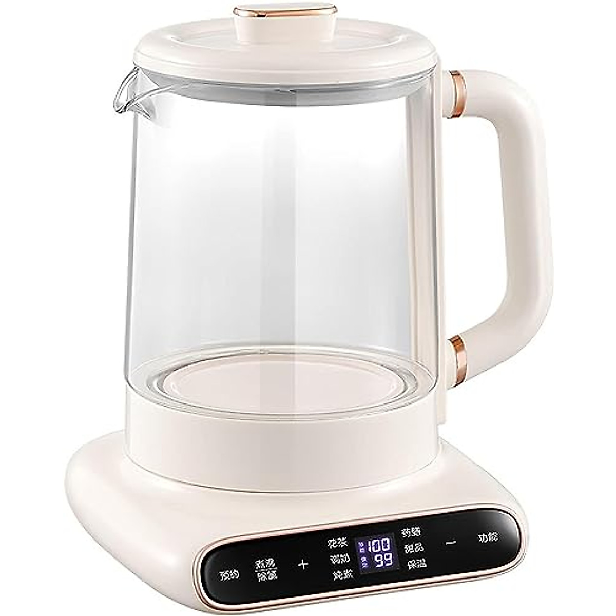 1.5L Electric Kettle Temperature Control Kettle Multi-Function Health Pot Teapot Flower Teapot Automatic Multi-Function Thickened Household Glass Pot Mute Boiling Water A,1.5L