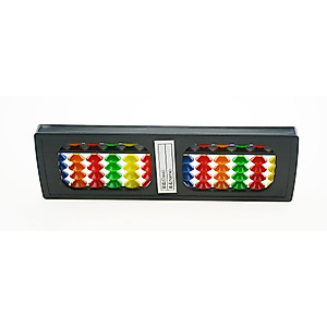 CCHW Plastic Colorful Beads Abacus Soroban, 13 Column Chinese Abacus Japanese Soroban Calculator Kid's Counting Tool (Style 1)
