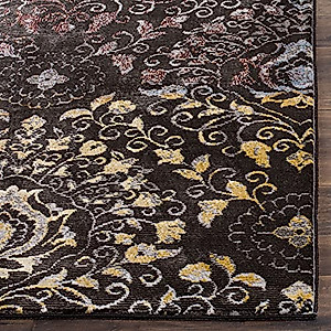 SAFAVIEH Aria Collection 2' x 8' Brown/Multi ARA172W Boho Chic Distressed Non-Shedding Living Room Entryway Foyer Hallway Bedroom Runner Rug