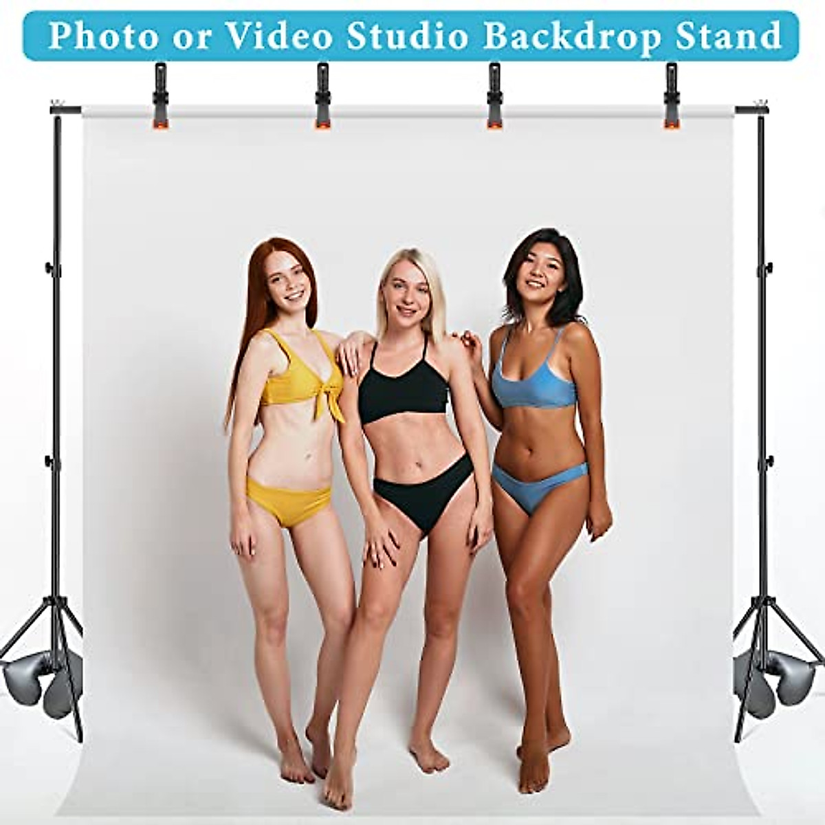 Professional Backdrop Stand for Parties, SoftTime Adjustable Backdrop Stand Kit 7x6.5Ft, Heavy Duty Background Banner Stand Backdrop for Photoshoot Photo Video Studio Balloon Party Decorations