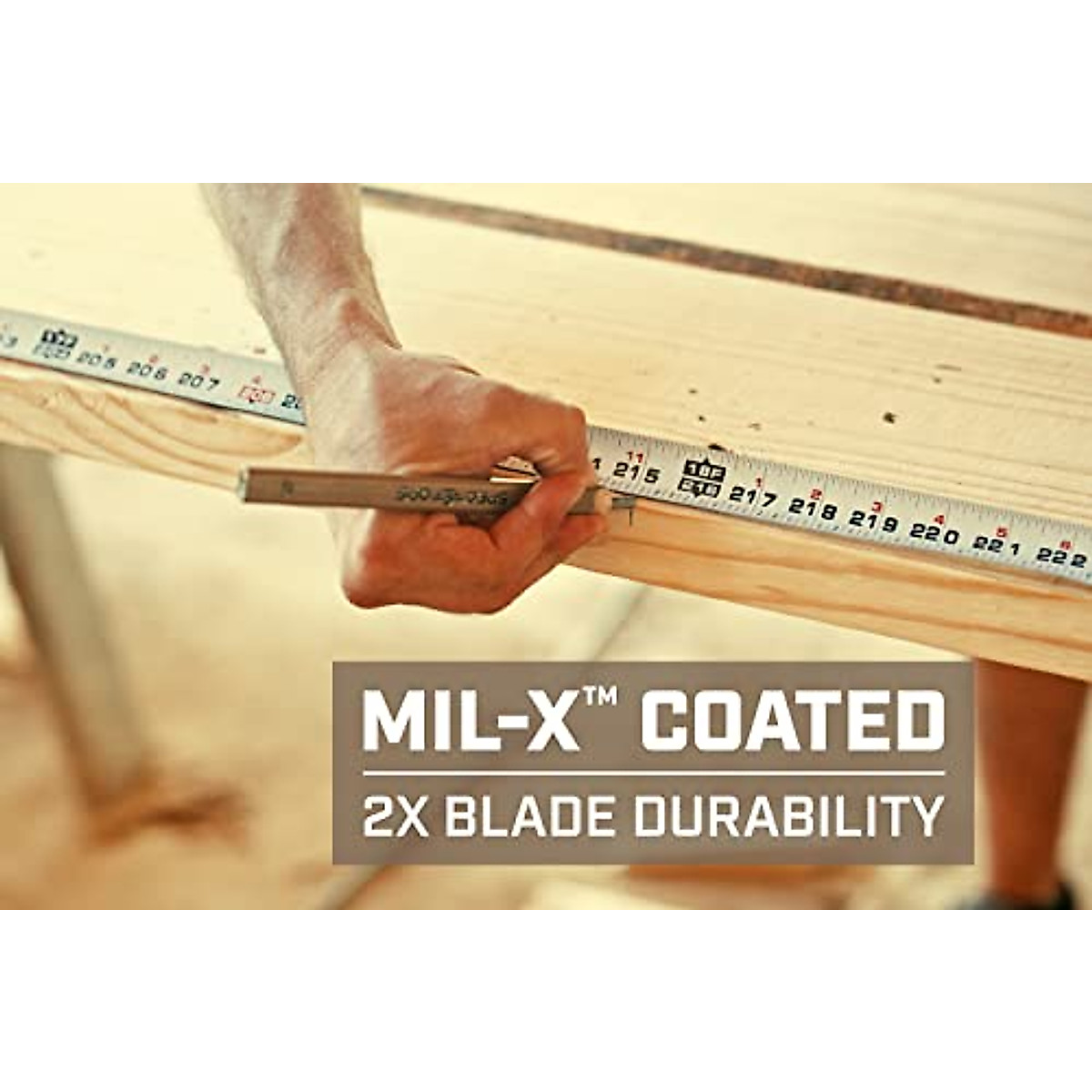 Spec Ops Tools 25-Foot Tape Measure, 1 1/8" Double-Sided Blade, Military-Grade Composite Case, 3% Donated to Veterans,