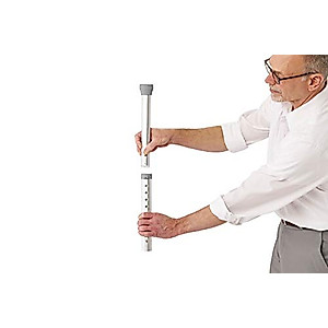 Medline Durable Aluminum Frame, Round Shower Stool, White, Supports up to 300lbs