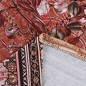 Womens Tunic Tops to Wear with Leggings Women'S 3/4 Sleeve Shirt Tops Summer Autumn Shirts Blouse Slim Fit Vintage Print Graphic T-Shirts Casual Oversized Fashion Sexy Tops Pullovers Outwear Wine XL