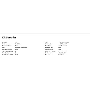 Drum Brake Wheel Cylinders - Front KIT Compatible With Ford F-100 1968 1969 1970 1971 (Front Left & Front Right)