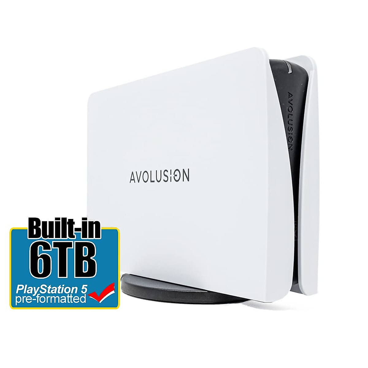 Avolusion PRO-5Y (White) 6TB USB 3.0 External Gaming Hard Drive for PS5 / PS4 Game Console - 2 Year Warranty (Renewed)