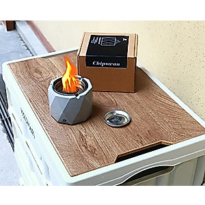 Tabletop Fire Pit Bowl Indoor Outdoor for Smores,Table Top Fire Pit Bowl,Table Top Firepit for Outside Patio, Mini Indoor Fire Pit Ethanol,Portable Tabletop Fireplace, Smokeless(Geometric Rhombus)