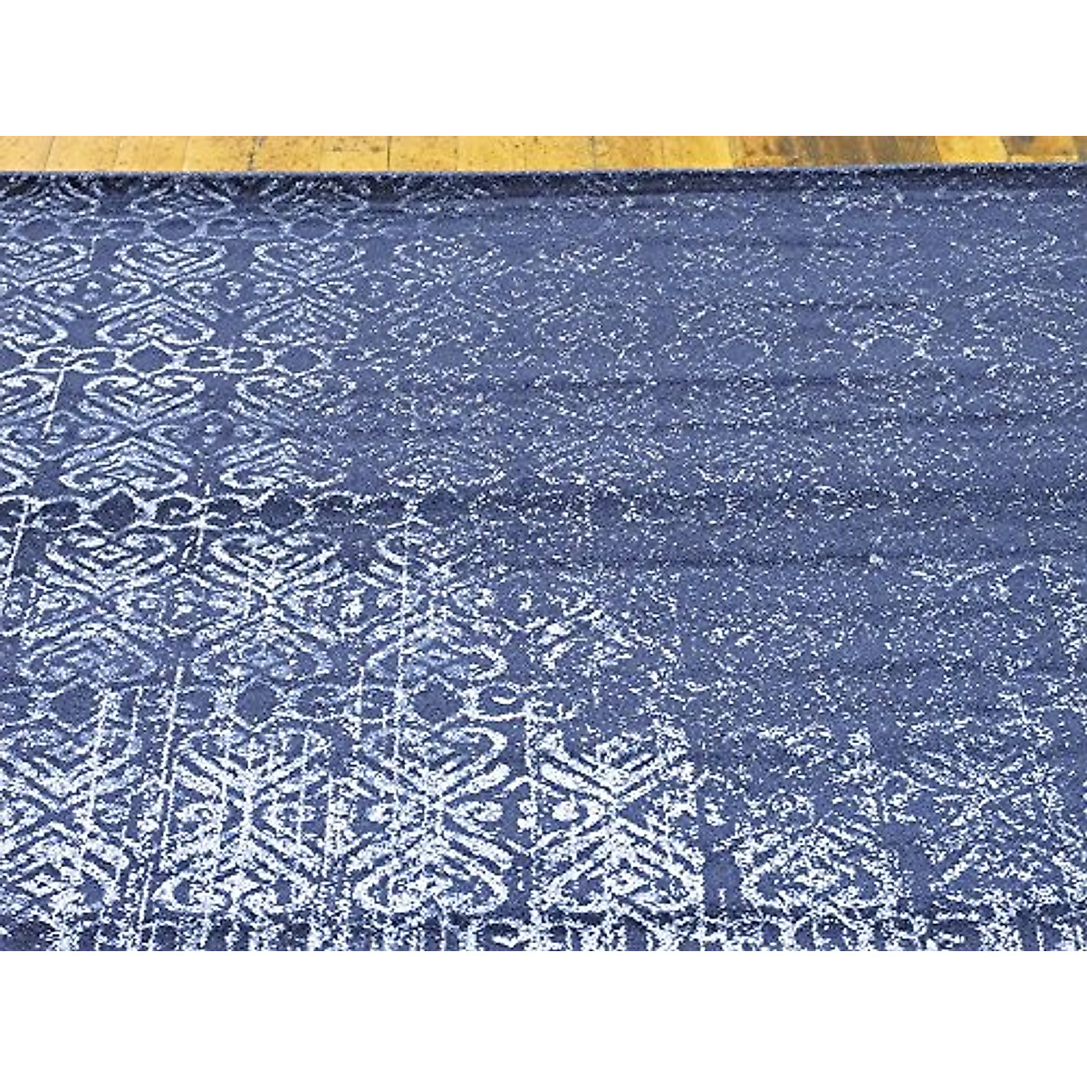 Unique Loom Del Mar Collection Area Rug - Jennifer (10' 6" x 16' 5" Rectangle, Blue/ Navy Blue)