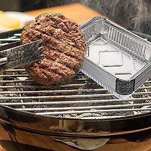 Waytiffer 20Pack Drip Pans Compatible with Weber Grills Spirit Gas Grills, Q Grills, Genesis and Genesis II LX 200 300 Series,Disposable Aluminum Foil BBQ Grease Trays, 8.5 x 6 Inch