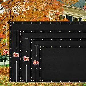 iCover 4x25ft Privacy Screen Fence, Garden Windscreen Mesh Shade Sail Net Barrier, Reinforced Bindings and Brass Grommets Cable Zip Ties Included,Black