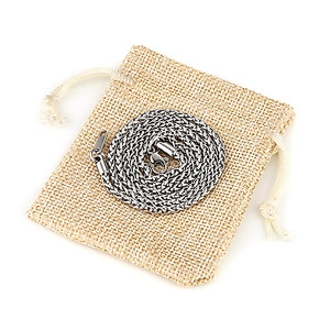 HZMAN 3.0mm Stainless Steel Wheat Silver Chain Necklaces for Men & Women 16" -30"