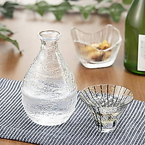 東洋佐々木ガラス Toyo Sasaki Glass 10784 Cold Sake Glass, Edo Glass, Yachiyo Kiln Cup, Tsukimi Sake, Made in Japan, 2.7 fl oz (80 ml), Pack of 24, Black