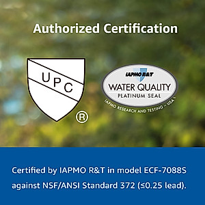 Waterdrop NSF/ANSI 372 Certified Fluoride Water Filter & Waterdrop Sight Glass Spigot