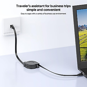 CNCOB Retractable Ethernet Cable Cat6 5.9 ft Ethernet Cable 2 Pack Flat LAN Cable High Speed Outdoor Ethernet Patch Cord for Laptop Travel (5.9 feet(1.8M))