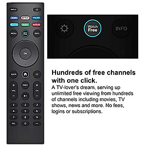 Universal Remote Control, XRT140 Smart TV Remote Compatible with VIZIO All LED LCD HD 4K UHD HDR Smart TVs