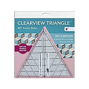 C&T PUBLISHING CTP Clearview 8" Triangle Ruler 60 Degree