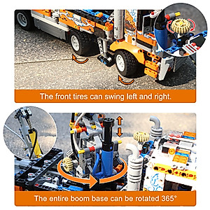 Mould King Concrete Pump Truck Building Set for Kids Ages 8+, Terrain Tow Truck Model Toys (2,098Pieces)