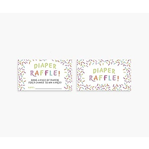 M Market On Mainstreet Books For Baby and Diaper Raffle Shower Request Cards, Invitation Inserts, 50 Each (Baby Sprinkle)