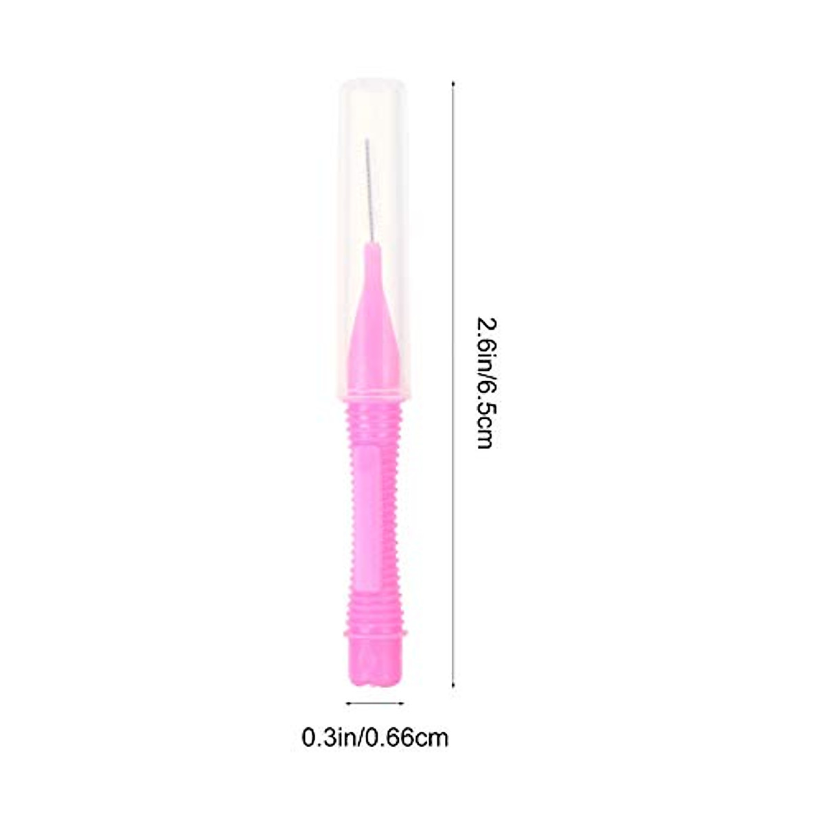 40pcs Interdental Picks Dental Brush Picks Dental Floss Interdental Cleaners 0.7mm Pink Floss Picks,Floss for Braces