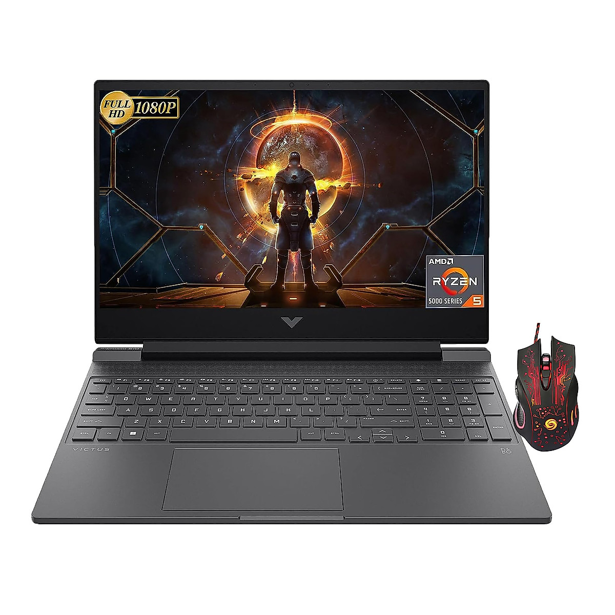 HP 2023 Newest Victus Gaming Laptop, 15.6" FHD IPS 144Hz Display, AMD Ryzen 5 7535HS Processor, 64GB RAM, 1TB SSD, NVIDIA GeForce RTX 2050, Backlit Keyboard, Fast Charge, Windows 11 Home
