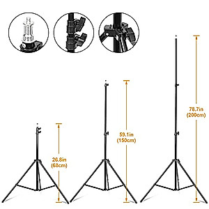 Wisamic Softbox Lighting Kit, 20X28 inch Photography Softbox Kit, 2800K-5700K 85W E27 Dimmable LED Light Head with Remote, Professional Photo Studio Equipment for Camera Product Shooting Selfie