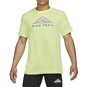 Nike Dri-Fit Short-Sleeve Trail Running T-Shirt (DO2276-736) Lime, Size: M