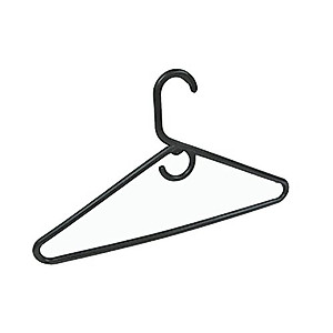12 Pieces Adult Cloth Tubular Hangers Heavy Duty Plastic - Coat Suit Closet Organization Hanger - Black Color