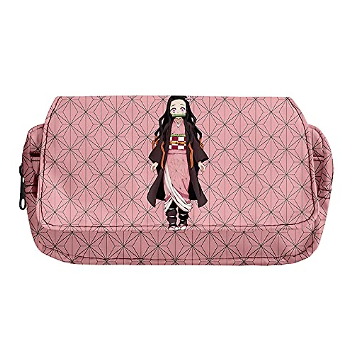 HANDAFA Manga Demon Slayer Pencil Case Anime Kemitsu No Yaibu Pencil Pouch Holder(Nezuko Pink)