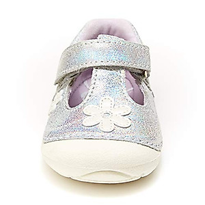 Stride Rite baby girls Soft Motion Liliana Mary Jane Flat, Iridescent, 5.5 Wide Toddler US