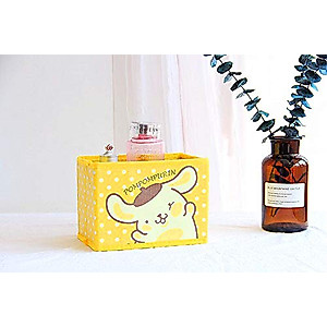 Kerr's Choice Collapsible Storage Bin Yellow Foldable Baskets | Kawaii Office Desk Room Decoration Cute Room Decor