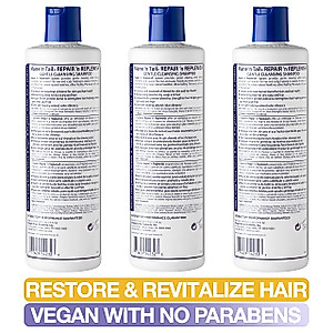 Mane 'n Tail Sulfate Free Repair ’n Replenish Gentle Cleaning And Replenishing Shampoo (11.2 Oz Each) - Pack of 3