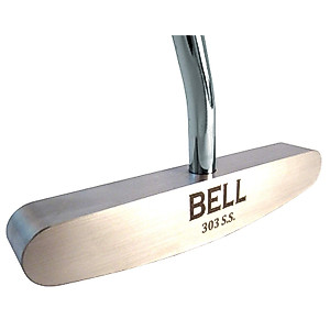 Bell Putters Upright Lie 75° Golf Putter 400g Right-Handed/RH with Tacki-mac Tour Select Standard Putter Grip and 34" Shaft | Made in USA