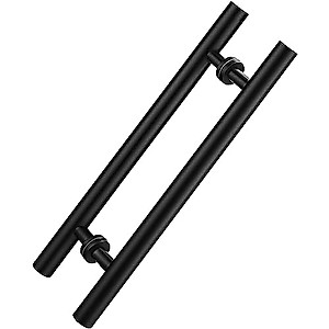 EXOGUN Barn Door Pull Handle, Door Handle Modern Double Sided H Shape Swing, Exterior Interior Barn for Glass, Wooden Gate, Shower Pulls Office (Size : 130cm/4.3ft)