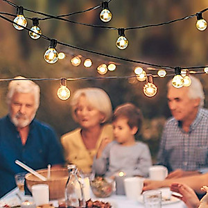 Brightech Ambience PRO Replacement LED Light Bulbs, 1 Watt LED Edison-Inspired Exposed Filaments Bulbs, G40/G45 Energy Efficient Outdoor String Lights Bulbs - 15 Pack