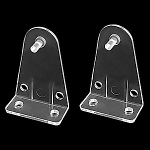 AXLIZER 10pcs Hold Down Brackets Transparent Plastic Fixing Bracket Blind Hole Hook Suitable for Blinds or Windows