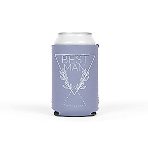 Loco Llama - Best Man Can Cooler - Groomsmen Proposal Box Gift & Stuffer - Wedding Favors & Party - (1) Grey