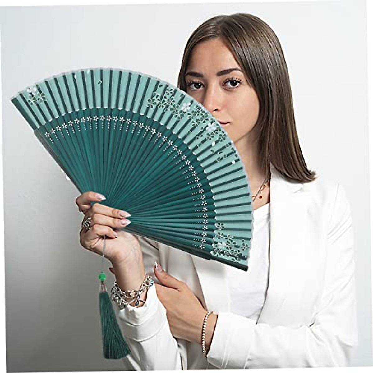 CLISPEED 3pcs Folding Fan Cosplay Fan Prop Personal Fans Hand Fan Kung Fu Fans Orient Fans Chinese Dance Fans Chinese Fan Foldaway Fan Bamboo Decor Cosplay Prop Cloth Miss Household East