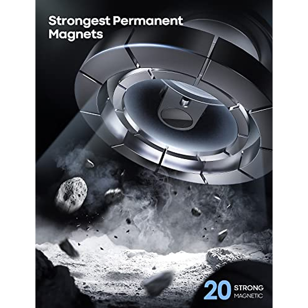 Lamicall for MagSafe Car Phone Mount - [Aluminum Stable Frame] [20 Strong Magnets] Magnetic Car Vent Phone Holder Mount, Air Vent Car Holder Mount for iPhone 14 13 12 Pro Plus Max Mini MagSafe Case