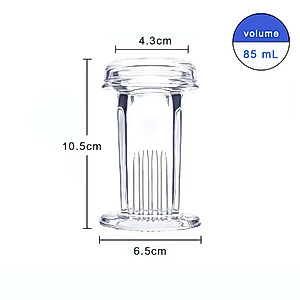 RGULICX Coplin Staining Jar with Glass Lid, 2 Pack 5 Slide Glass Staining Tank for Labs Laboratory School